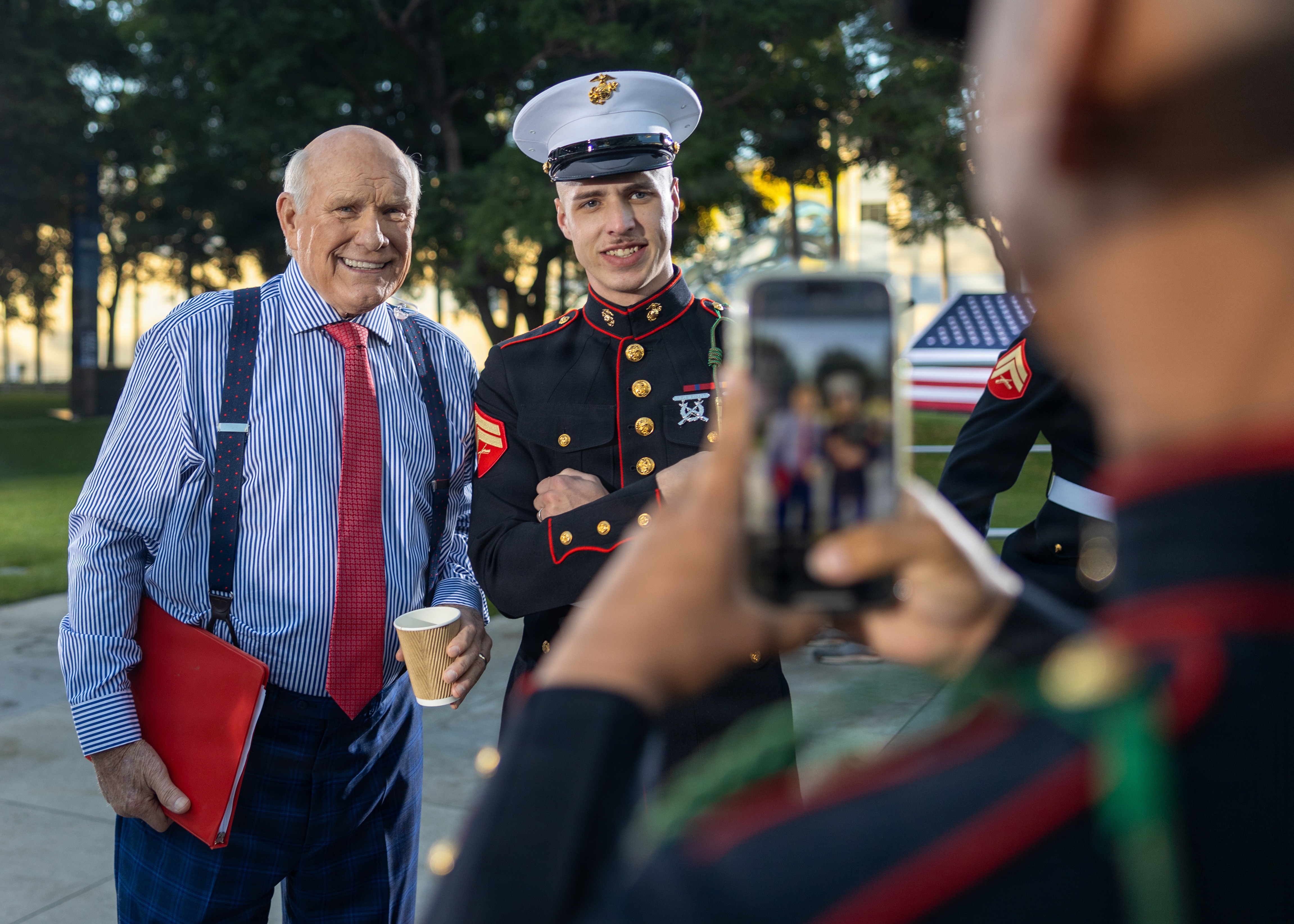 Camp Pendleton Marines Participate in the Fox NFL Sunday Veterans Day Show