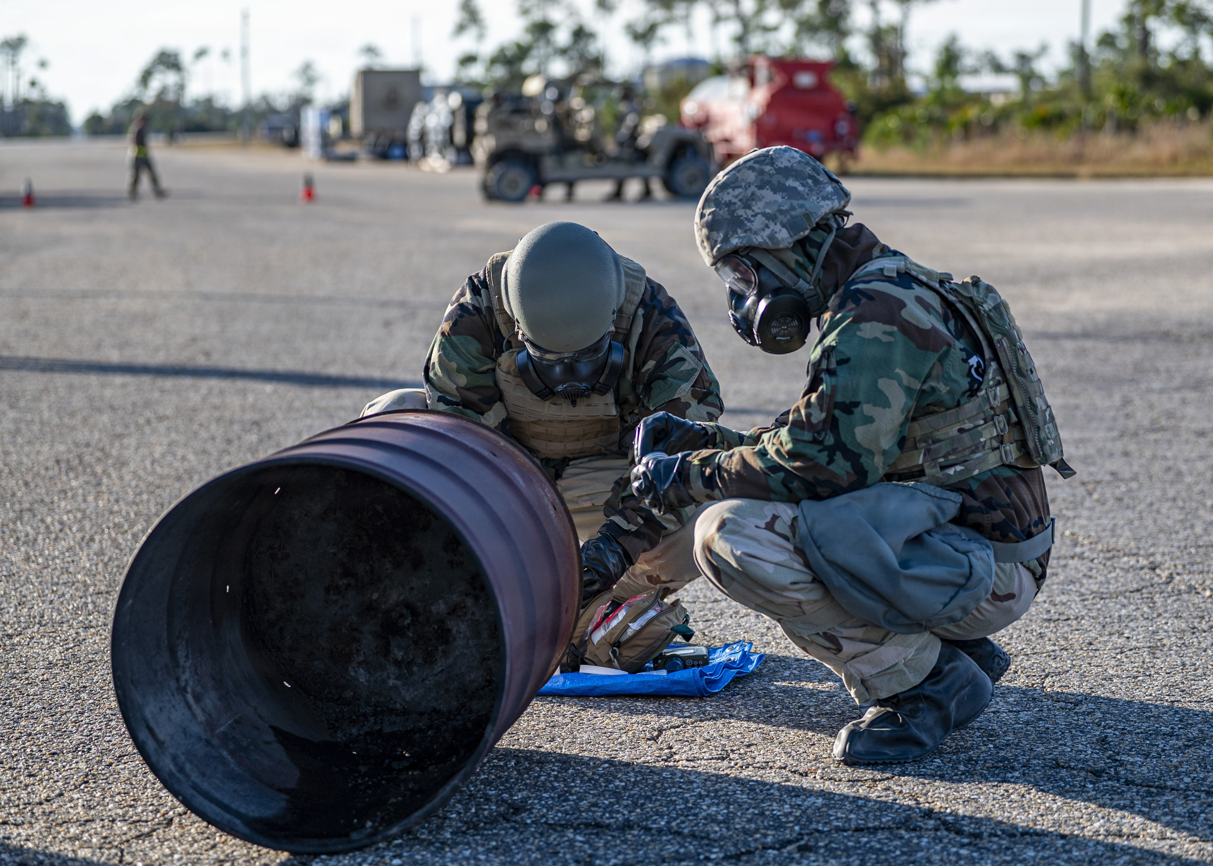 Airmen sharpen their chemical defense during Mosaic Tiger 26-1