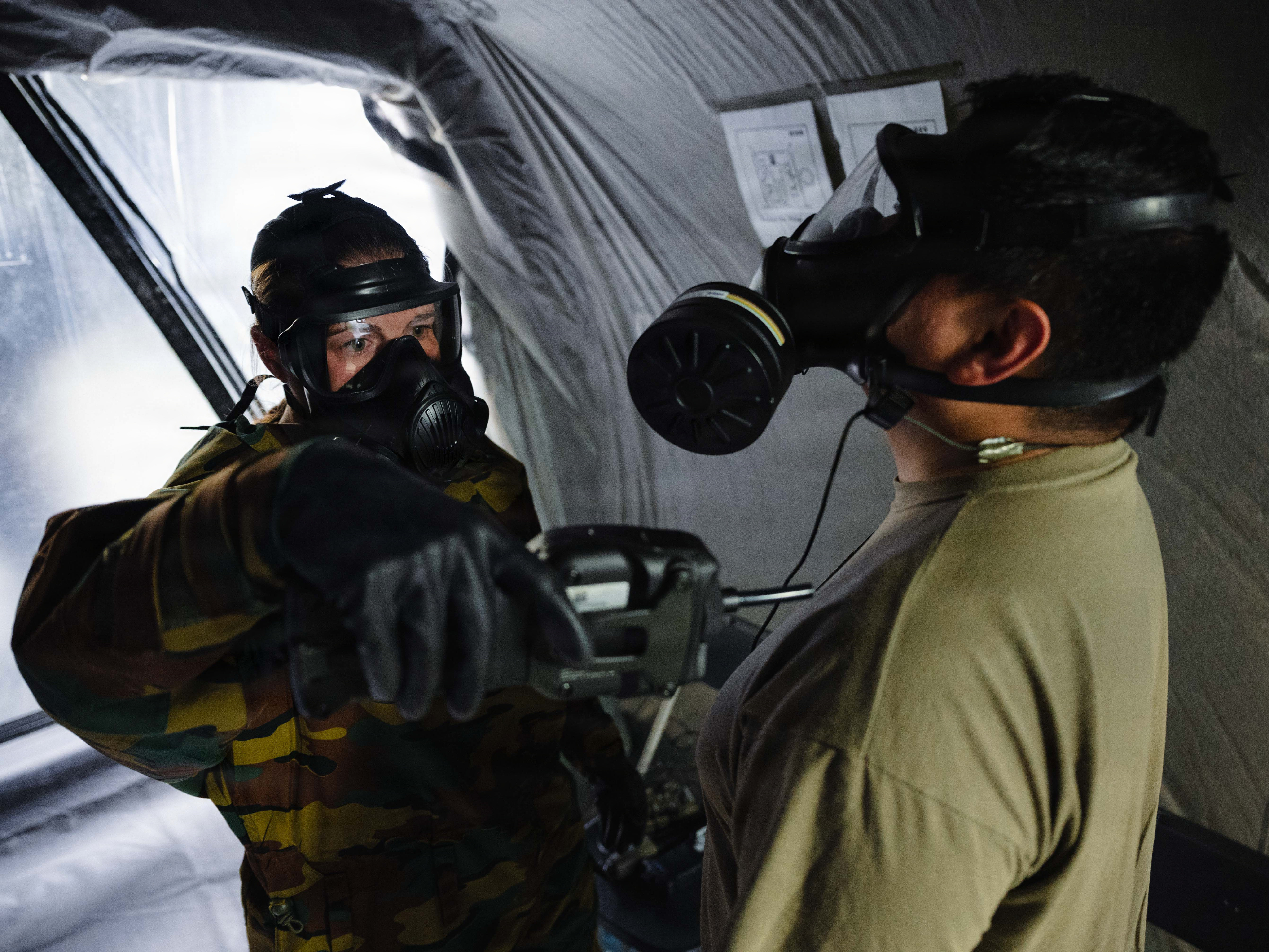 Mission Partners decon in CBRN exercise TT25 > Ramstein Air Base ...