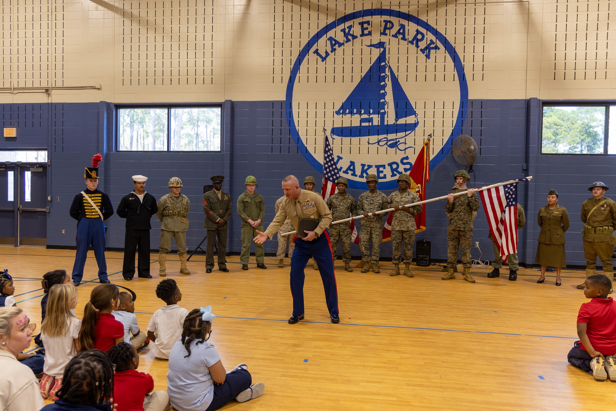 Lake Park students learn Marine Corps history through traditional uniform pageant > Marine Corps ...