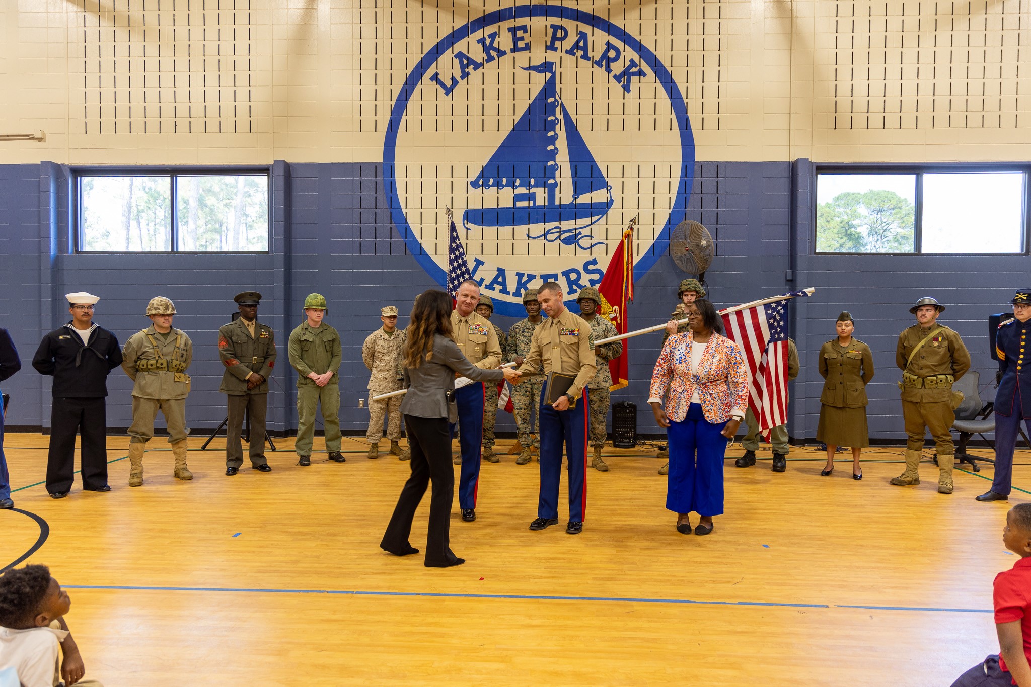 Lake Park students learn Marine Corps history through traditional ...
