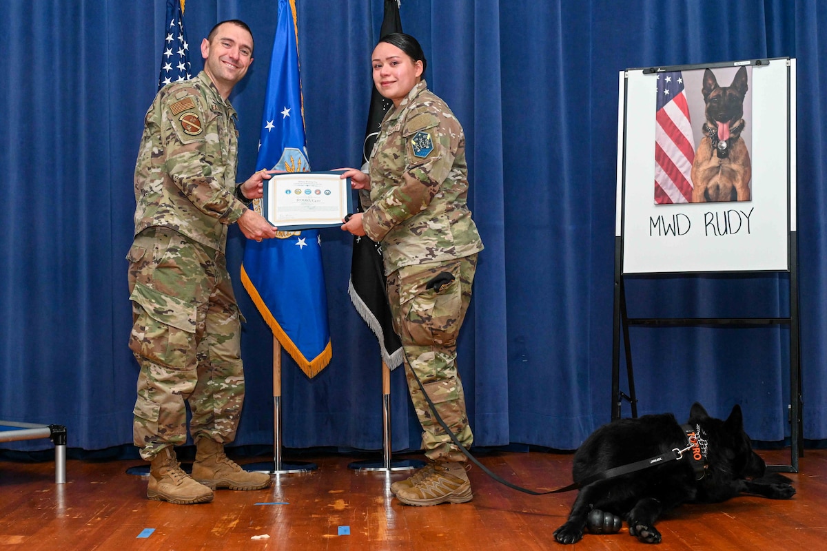 MWD Rudy and Torro retirement ceremony at Peterson SFB > Peterson and Schriever Space Force Base ...