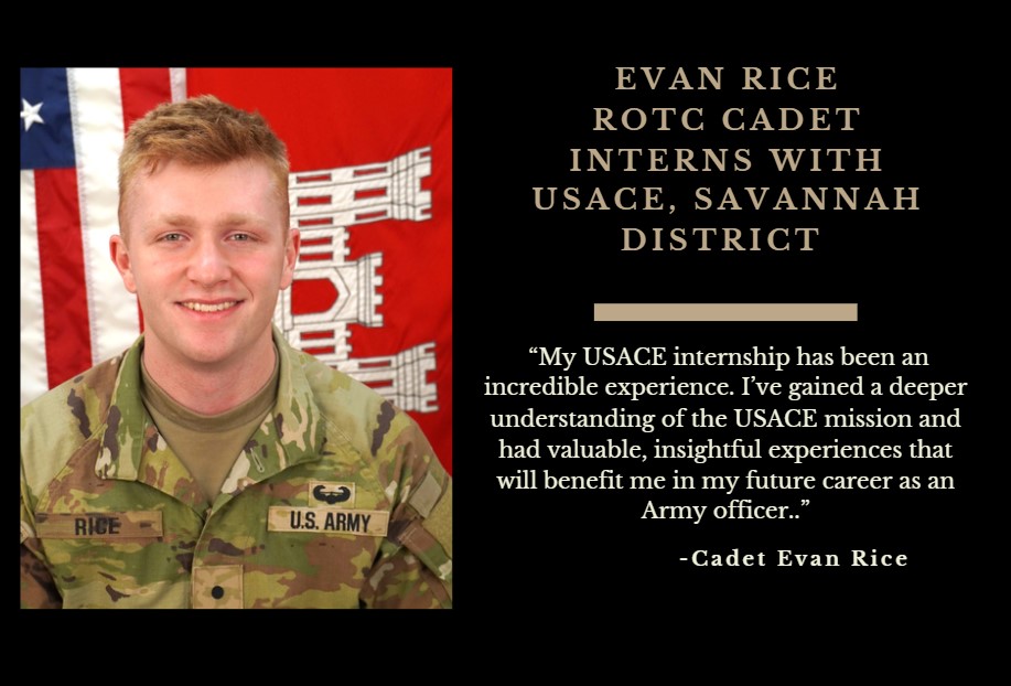 ROTC Cadet Evan Rice completes USACE internship > Savannah District ...