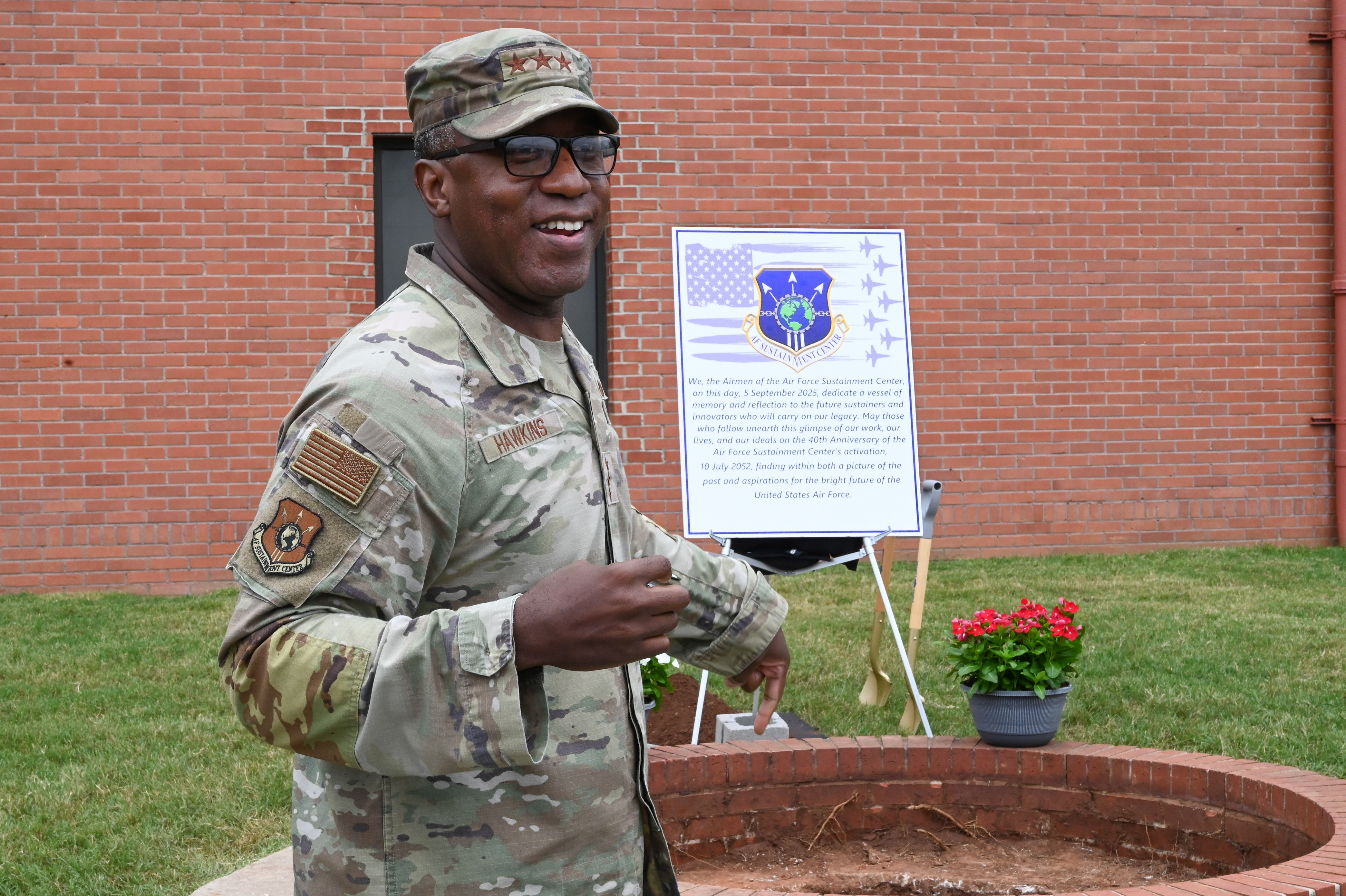 Center buries time capsule to be opened on 40th anniversary > Air Force Sustainment Center > News