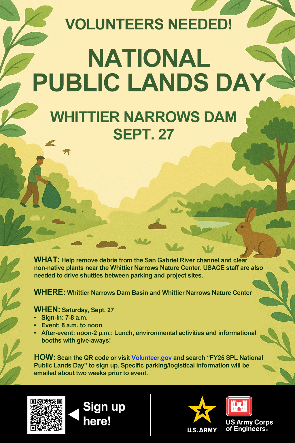 Corps to host National Public Lands Day > Los Angeles District > Los ...