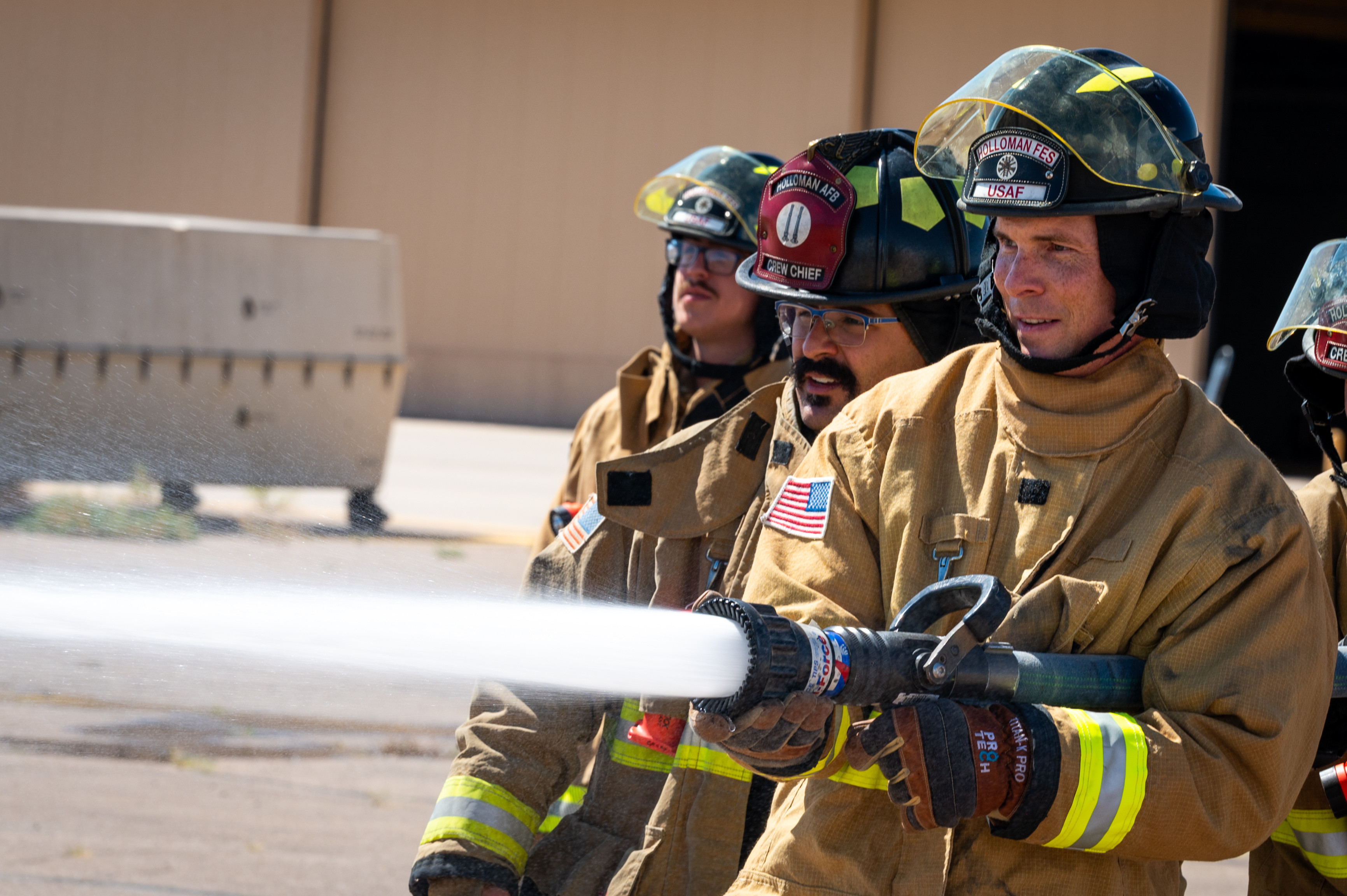 Wing leadership gets hands-on with firefighters > Holloman Air Force ...