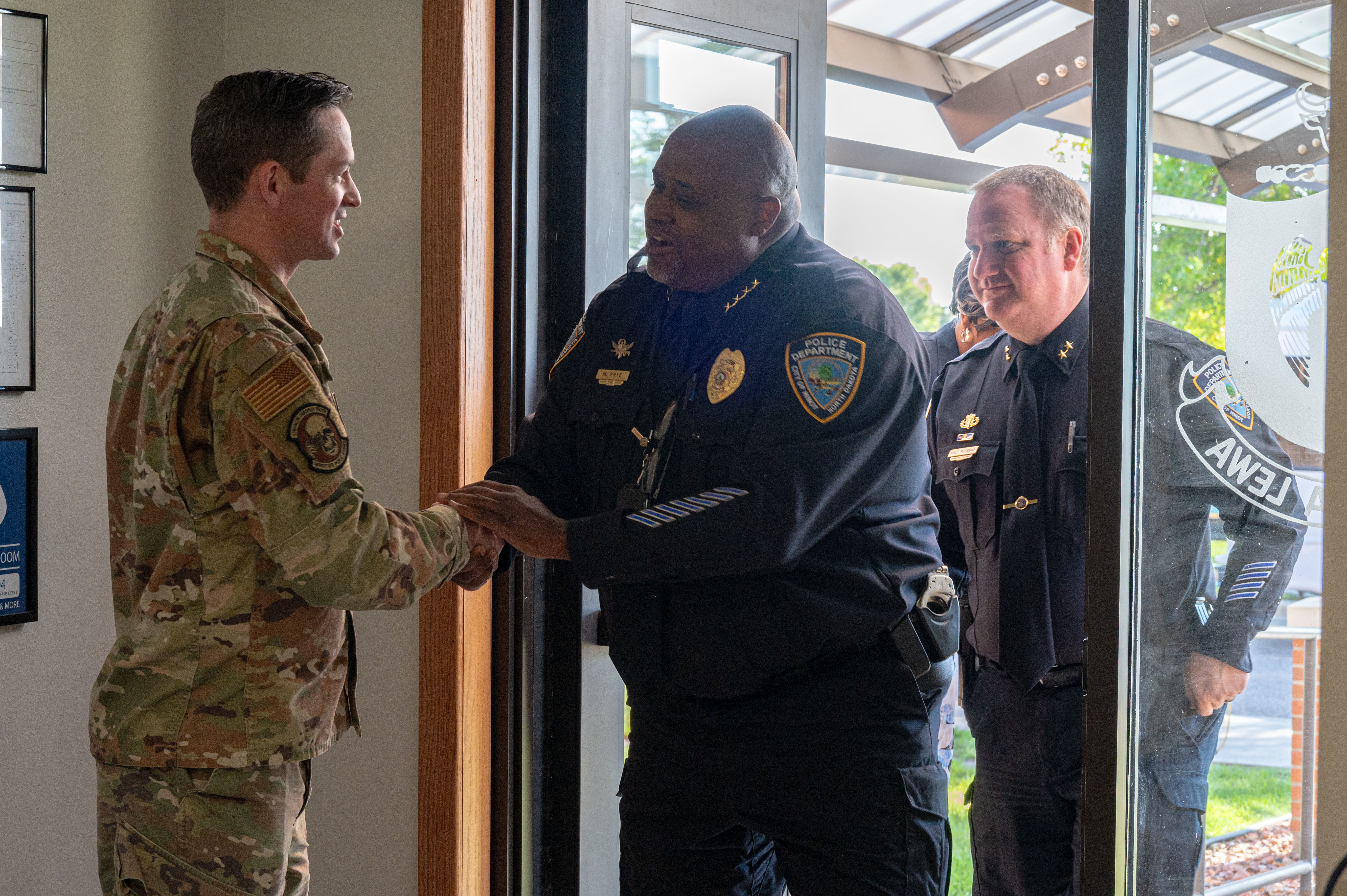 Leadership of Minot Police Department meets with commanders of Minot ...