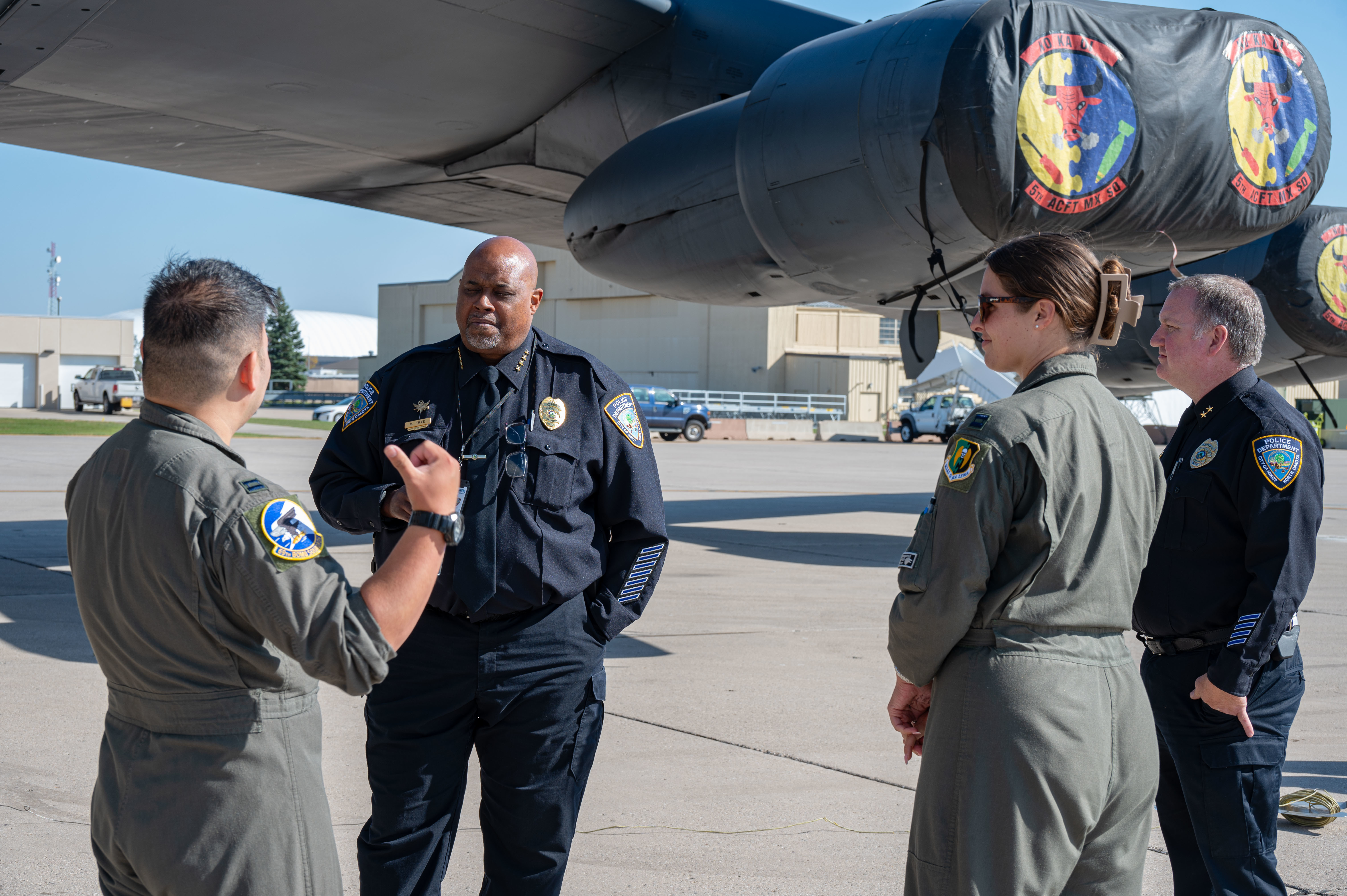 Leadership of Minot Police Department meets with commanders of Minot ...
