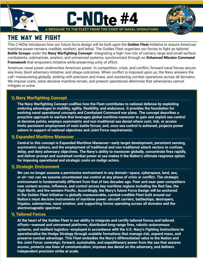 C-NOte #4 The Way We Fight > United States Navy > C-Notes Display