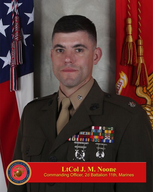 LtCol J. M. Noone > 1st Marine Division > Biography
