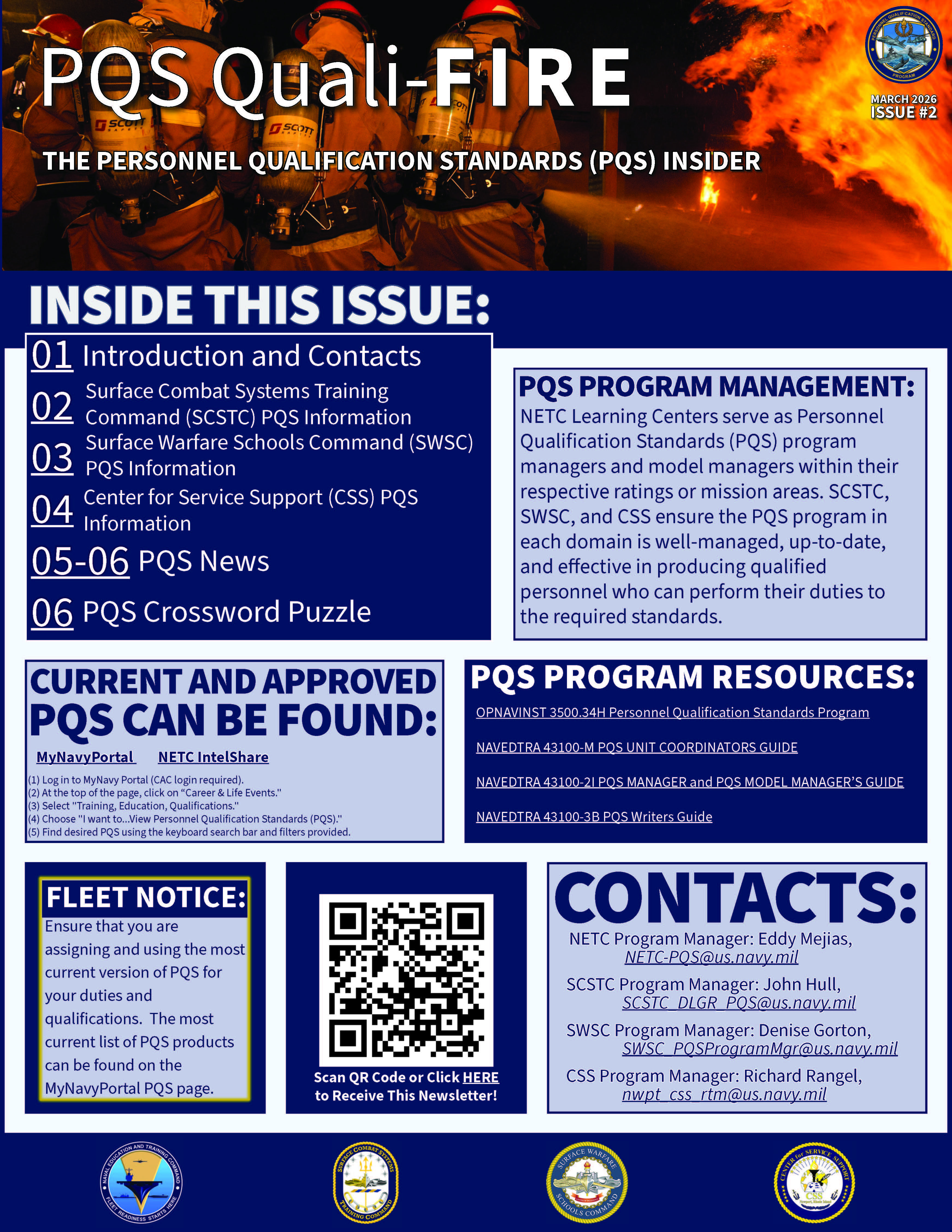 SCSTC PQS Quali-FIRE: New Quarterly Newsletter (MAR 2026) > Naval ...
