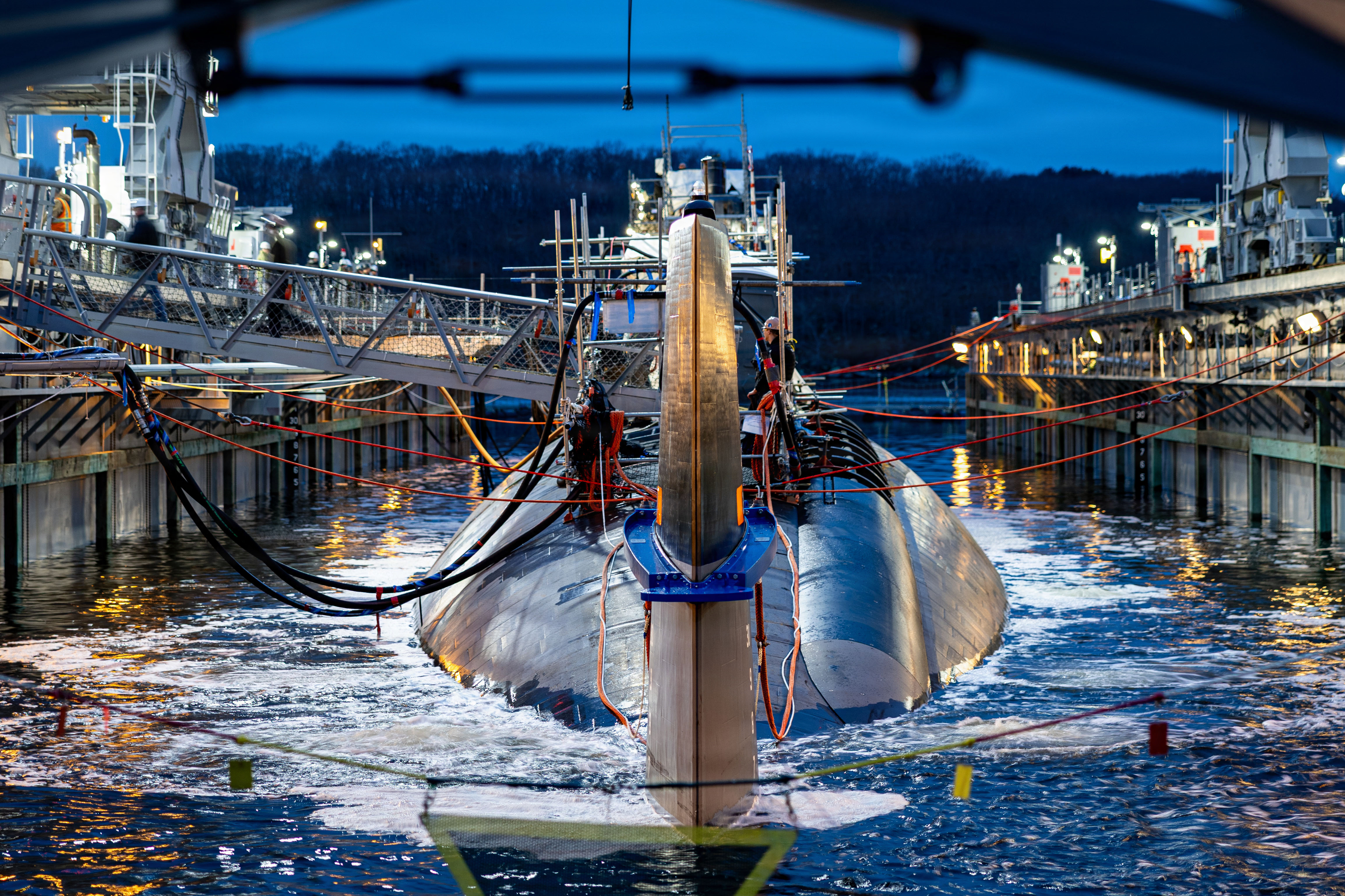 Portsmouth Naval Shipyard Undocks USS Albany Ahead of Schedule at Naval ...