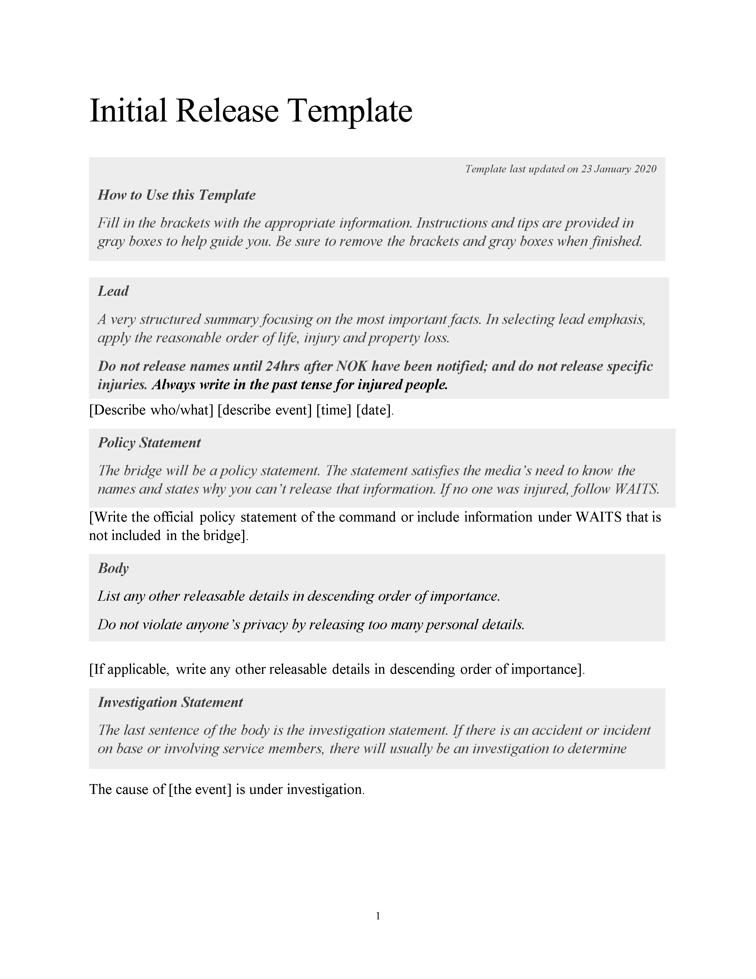 Initial Release Template > DINFOS Pavilion > Template